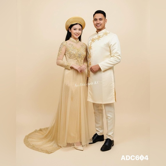 Dresses | Elegant Gold Traditional Attire Set | Poshmark